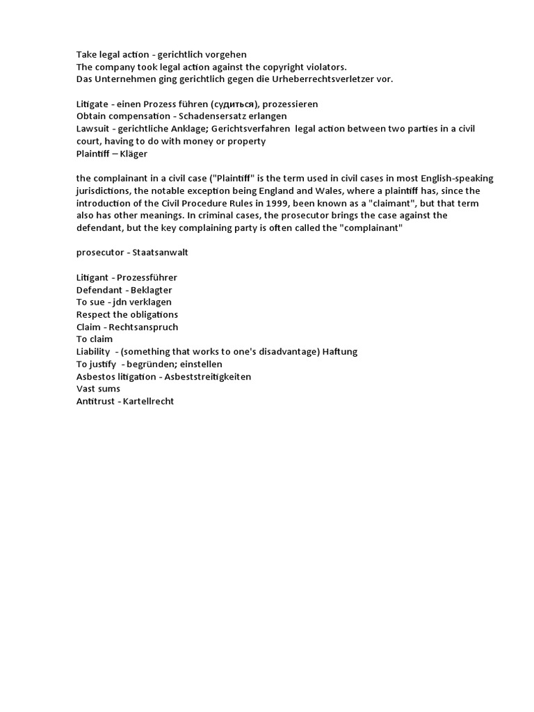 Take Legal Action | PDF Take Legal Action | PDF