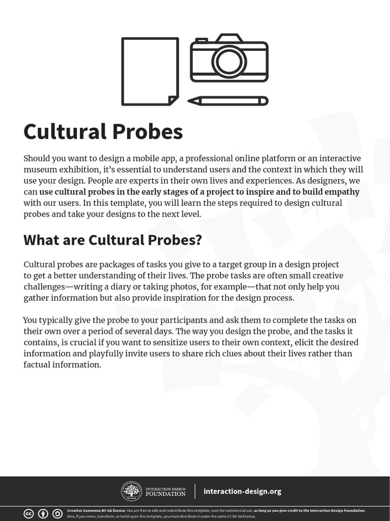 Cultural Probe | PDF | Design Thinking | Design