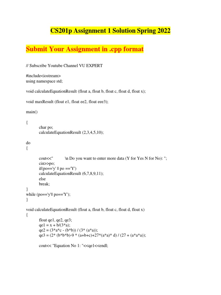 Cs201p Assignmnt 1 Sol Spring 2022 | PDF
