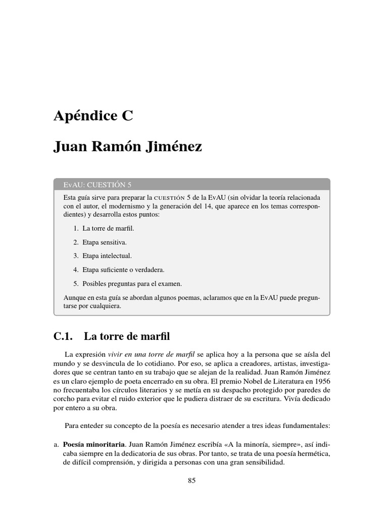 Guia - Juan Ramon Jimenez | PDF | Poesía