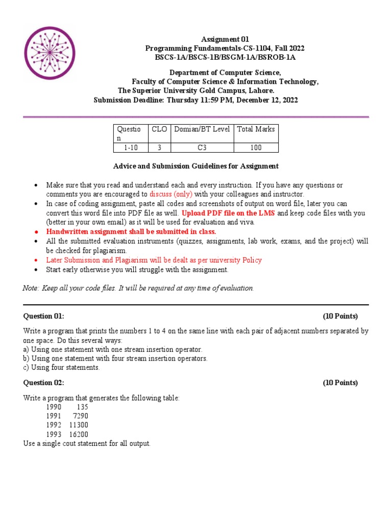 Assignment 01 PF Fall2022 | PDF | Fahrenheit | Fuel Economy In Automobiles