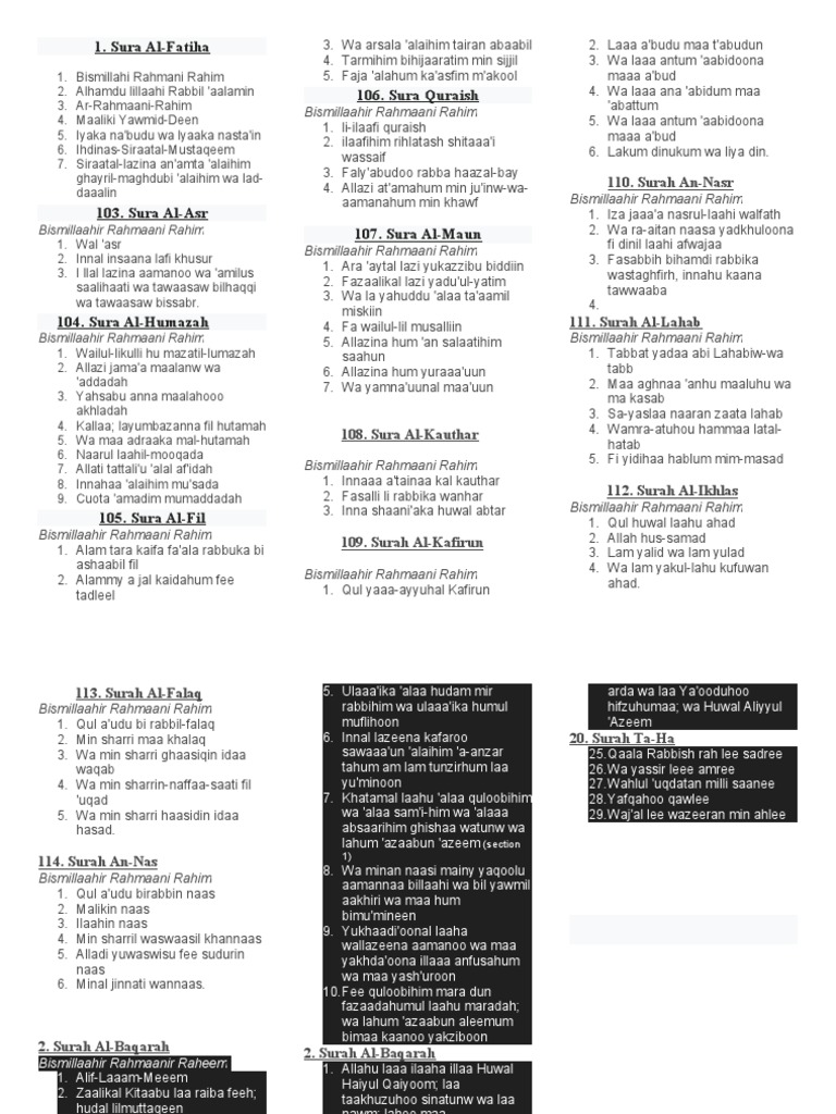 Suras para Memeorizar | PDF