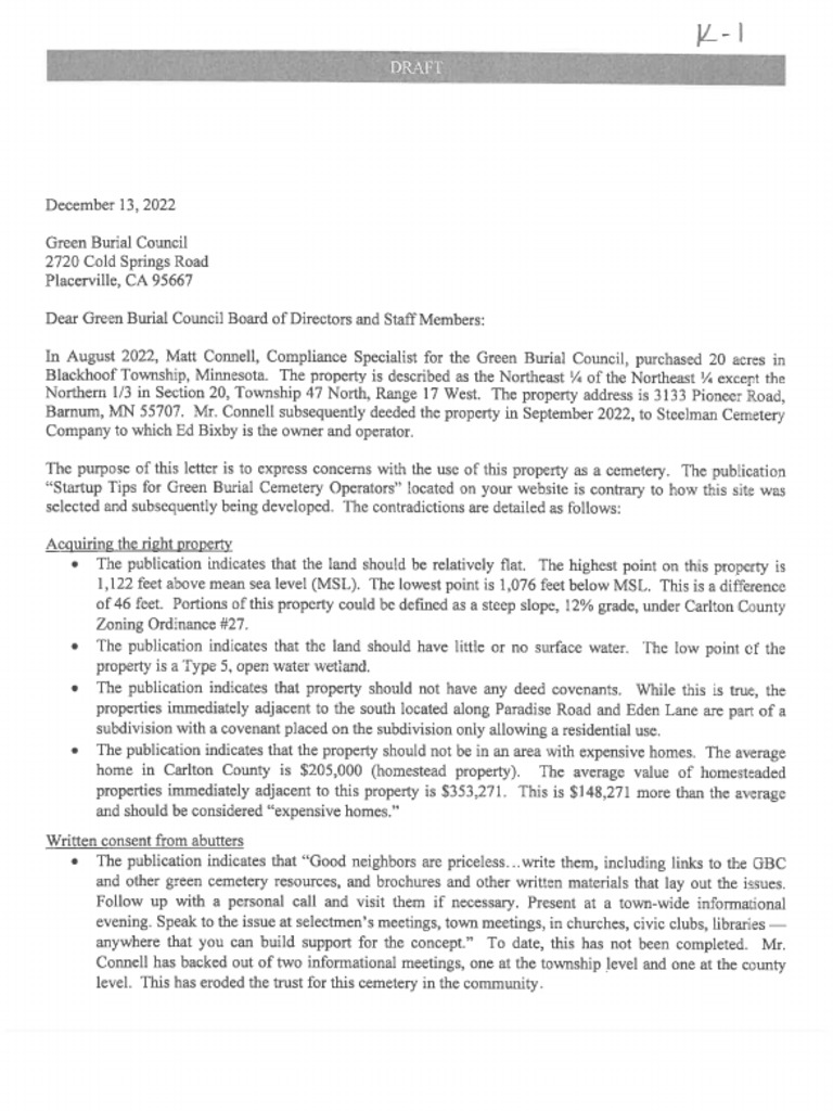 County GBC Letter | PDF