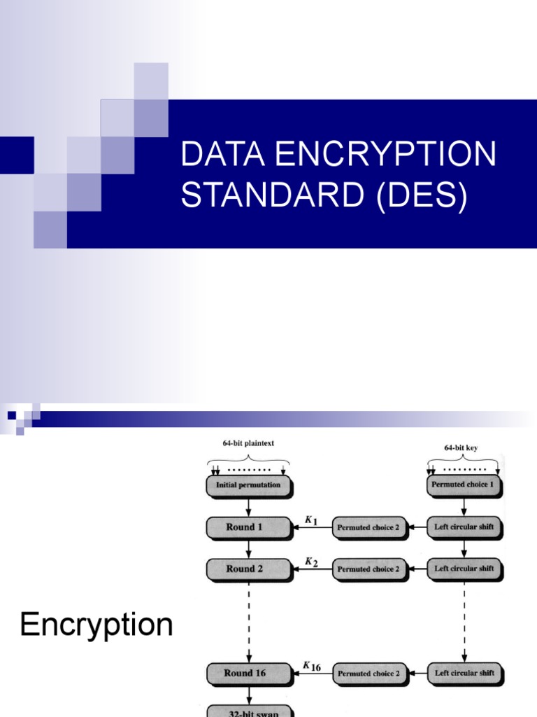 Data Encryption Standard (Des) | PDF | Key (Cryptography) | Security