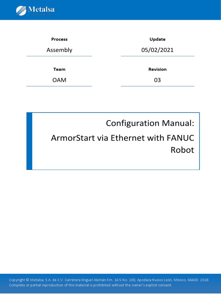 ArmorStart Config Fanuc-1 | PDF | Informática | Ingeniería Informática