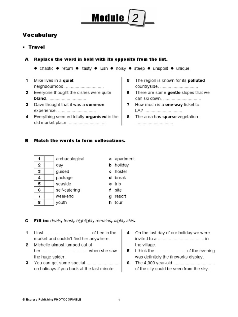 02 OnScreen B2 Module 2 | PDF | Linguistics
