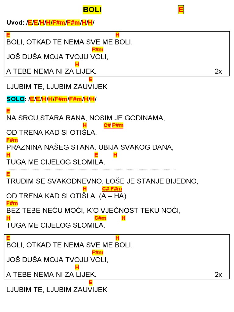 Boli - Lidija - Da Je Sreće Bilo - Mix | PDF