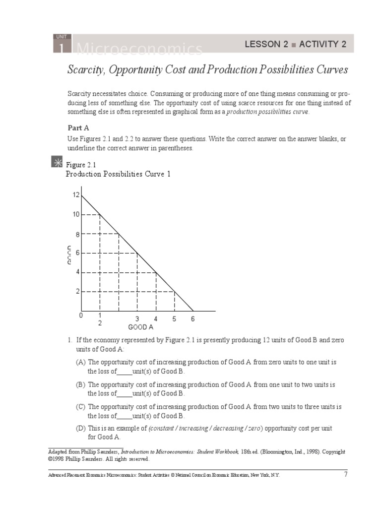 Scarcity and OC Worksheet | PDF | Opportunity Cost | Microeconomics