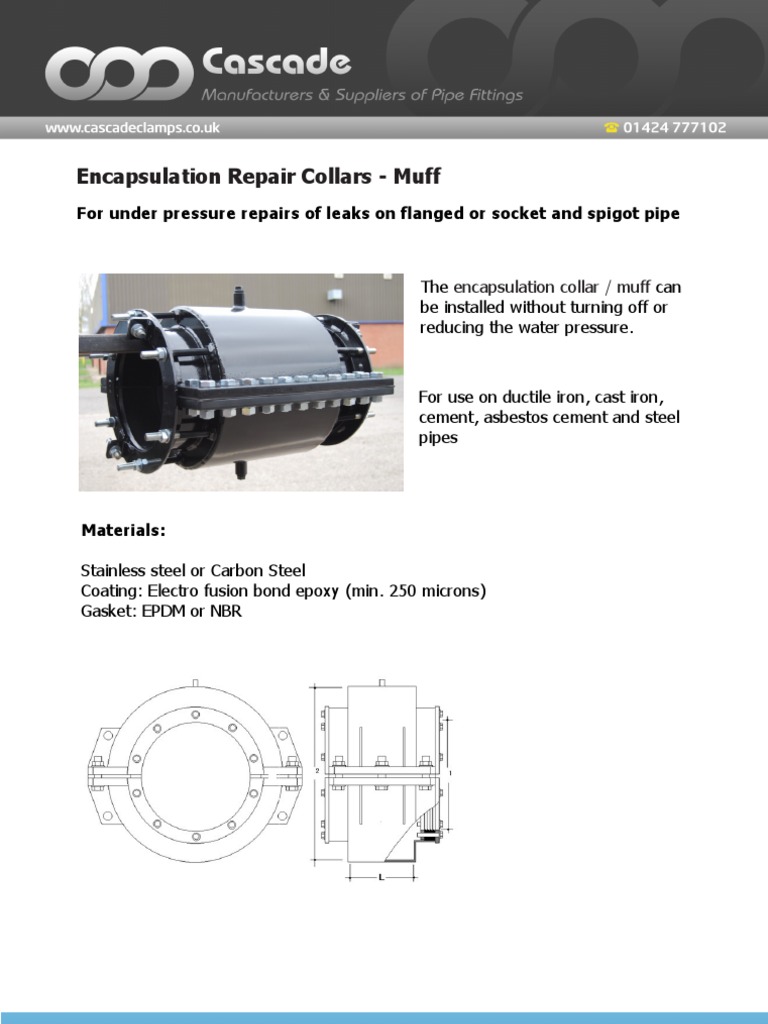 Cascade - Encapsulation Collar - Muff | PDF | Building Materials ...