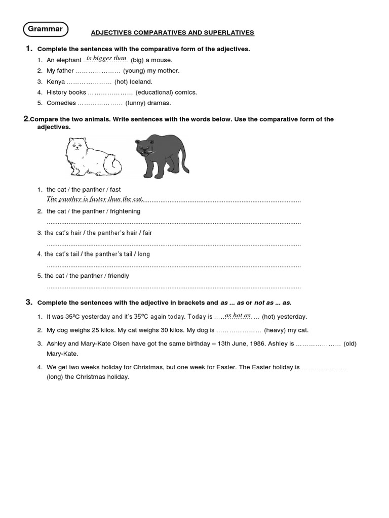 Adjectives, Comparatives, Superlatives | PDF