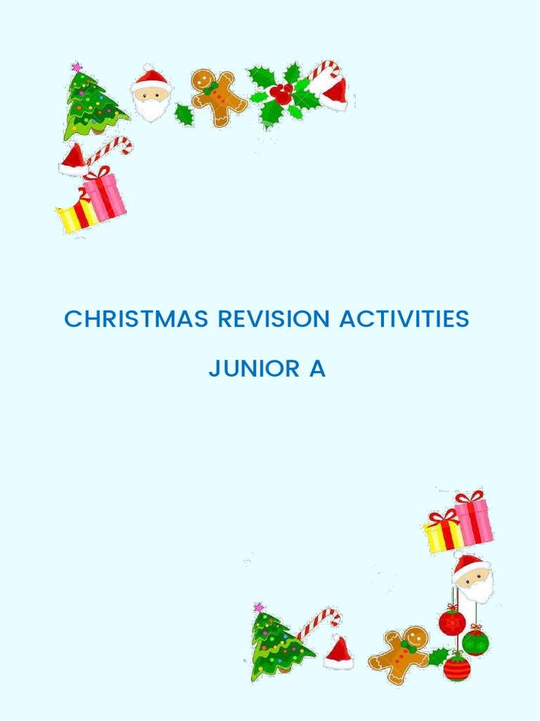 Christmas Revision Activities for Juniors | PDF | Language Arts ...