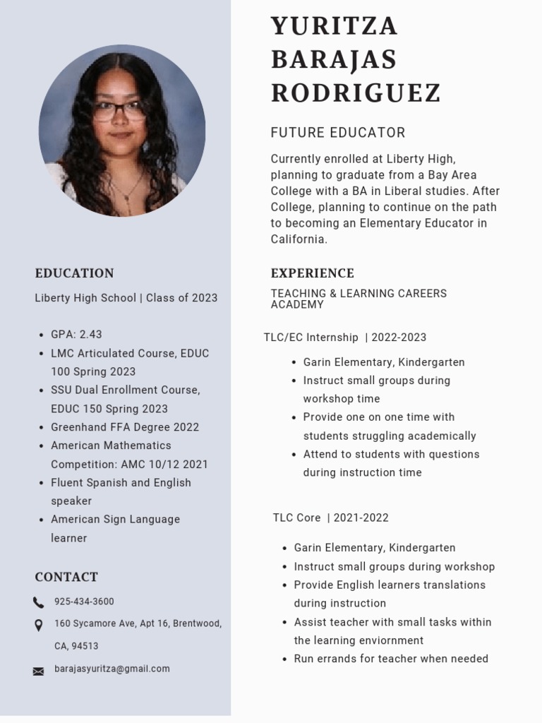 TLC Resume Template - 1 | PDF