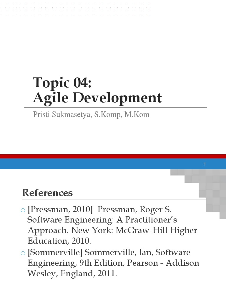Topic 03 Agile Development Pdf Scrum Software Development Agile Software Development