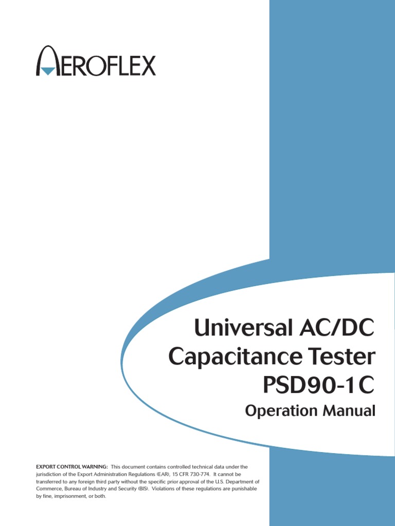 Viavi PSD90 1C Operating Manual | PDF | Electrostatic Discharge | Mains ...