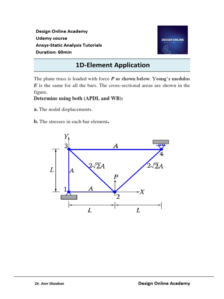 Ansys Static Analysis Tutorial | PDF | Teaching Methods & Materials ...