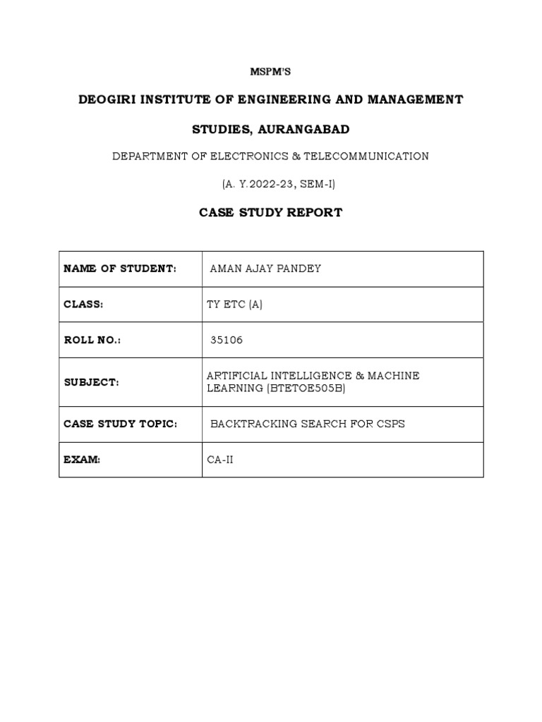Aiml Case Study | Download Free PDF | Computer Programming | Mathematics