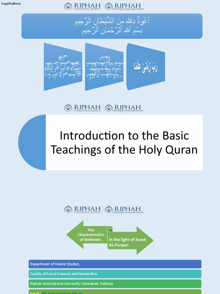 Lecture 5 Intro To Basic Teachings of Quran | Download Free PDF ...