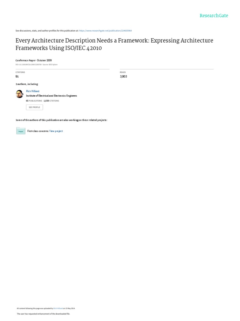 Every Architecture Description Needs A Framework E | Descargar gratis PDF | Software ...