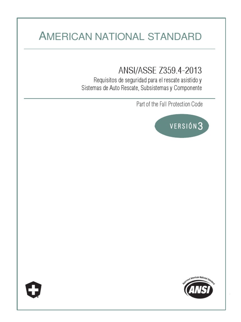 Ansi Z359.4 2013 2 PDF | PDF | Cuerda | Resistencia Eléctrica y Conductancia