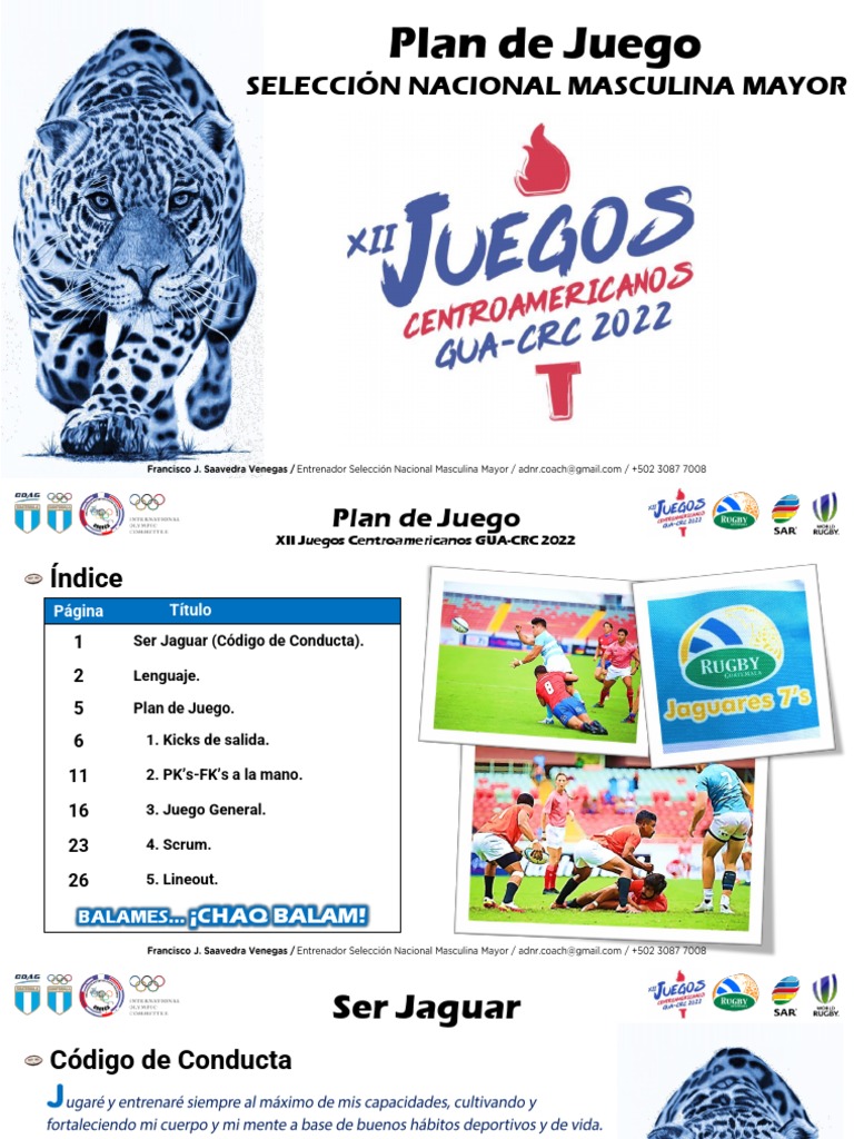 Plan de Juego Selección Nacional Masculina Mayor - JCA 2022 | Descargar gratis PDF | Defensor ...