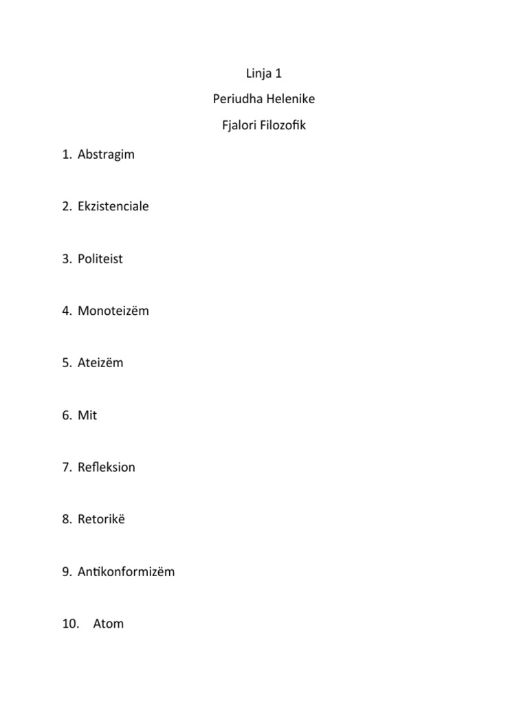 Fjalori Filozofik Linja 1 | PDF
