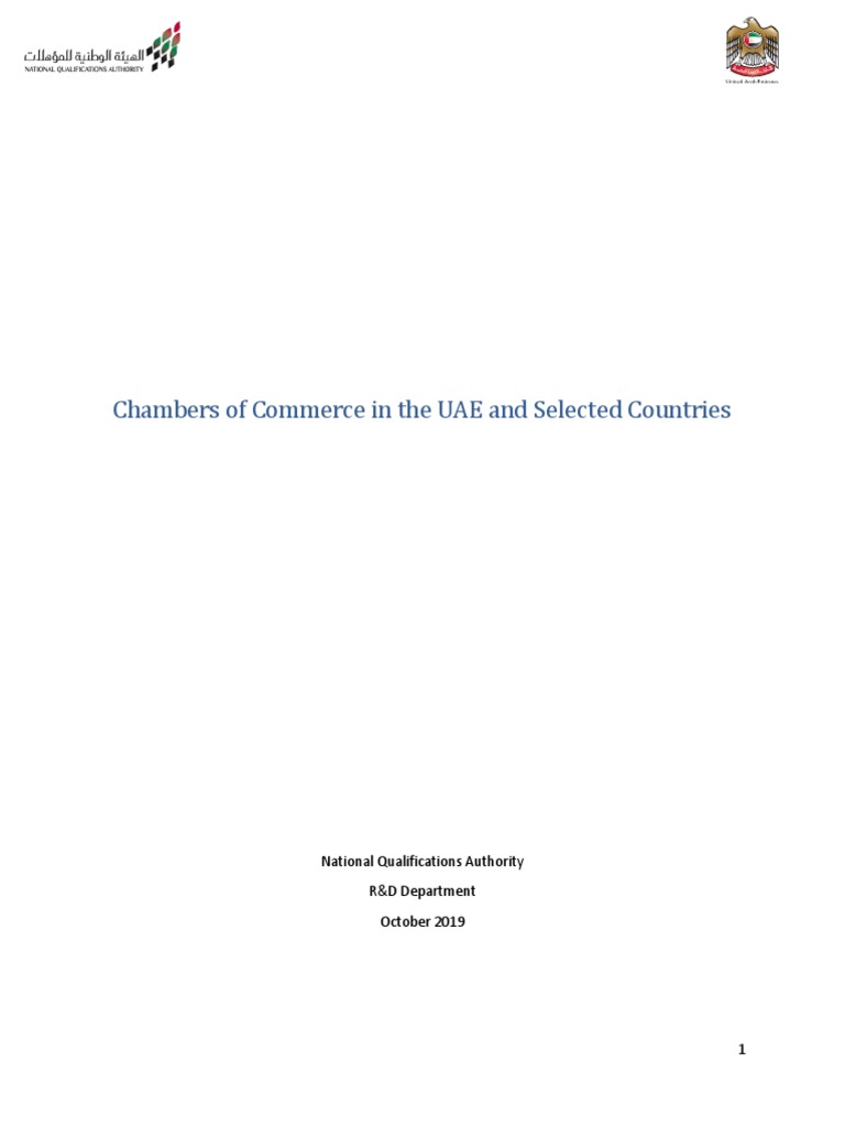 UAE Chambers of Commerce Overview | PDF | United Arab Emirates ...