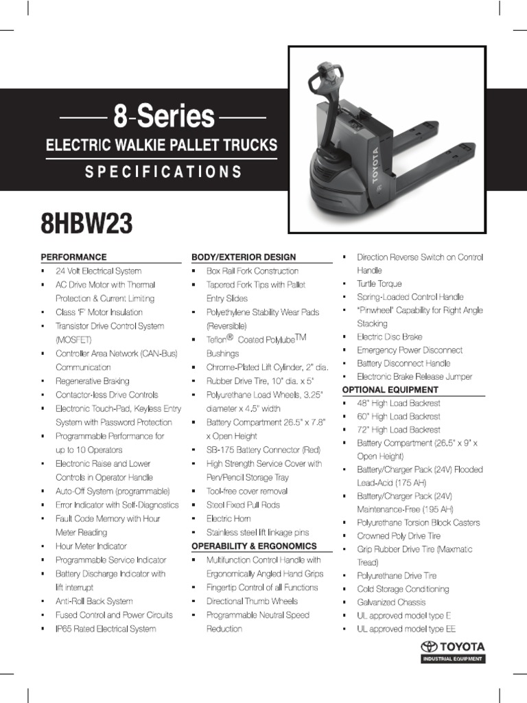 8HBW23 Spec Sheet | PDF