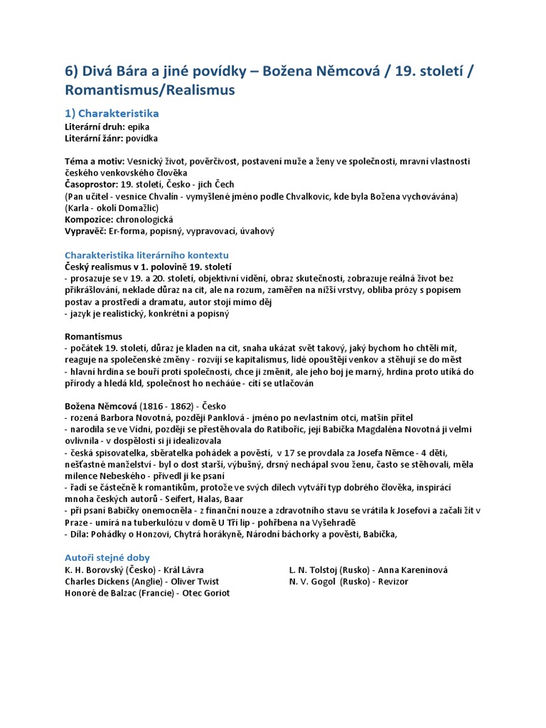 6 - Divá Bára A Jiné Povídky | PDF