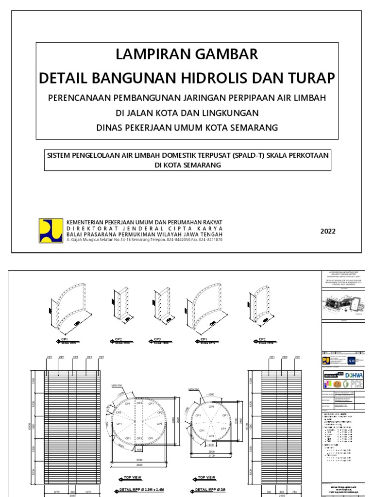 Gambar Detail Bangunan Hidrolis dan Turap Sistem Pengelolaan Air Limbah ...
