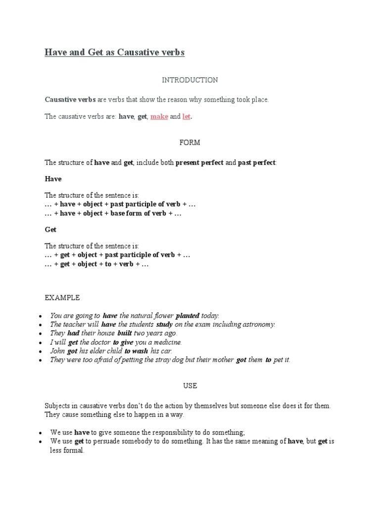 Have and Get | PDF | Verb | Semantic Units
