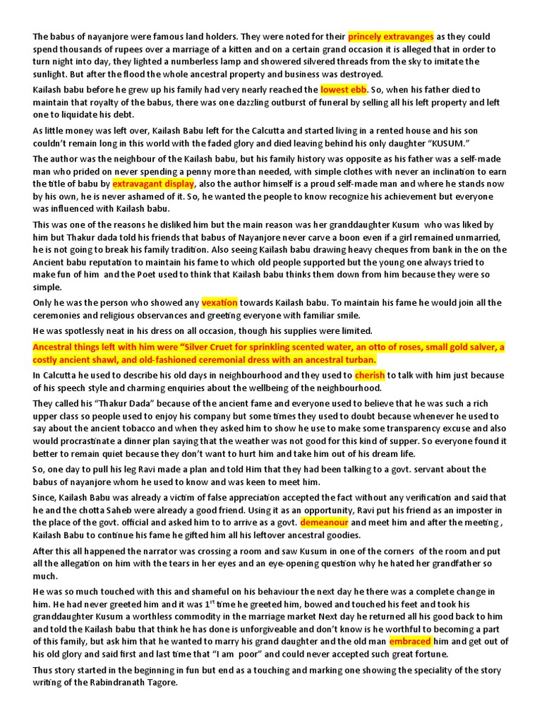 The Babus of Nayanjore Were Famous Land Holders | PDF