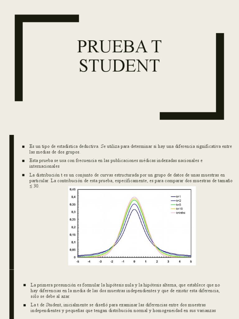 Prueba T Student | PDF | Estadísticas | Muestreo (Estadísticas)