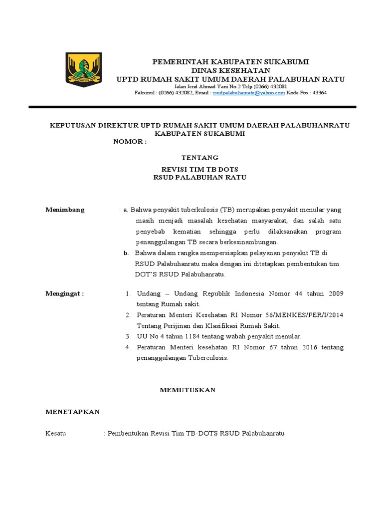 SK Tim Dots REVISI 2022 | PDF