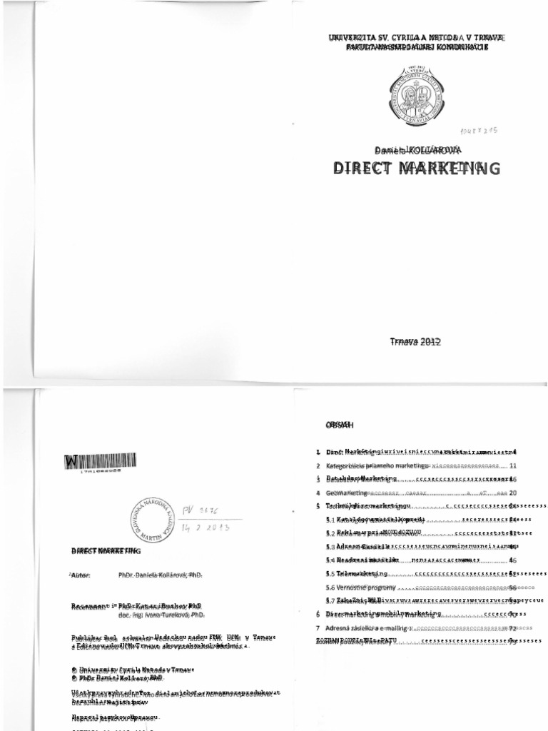 Direct Marketing D.kollárová OCR Final | PDF