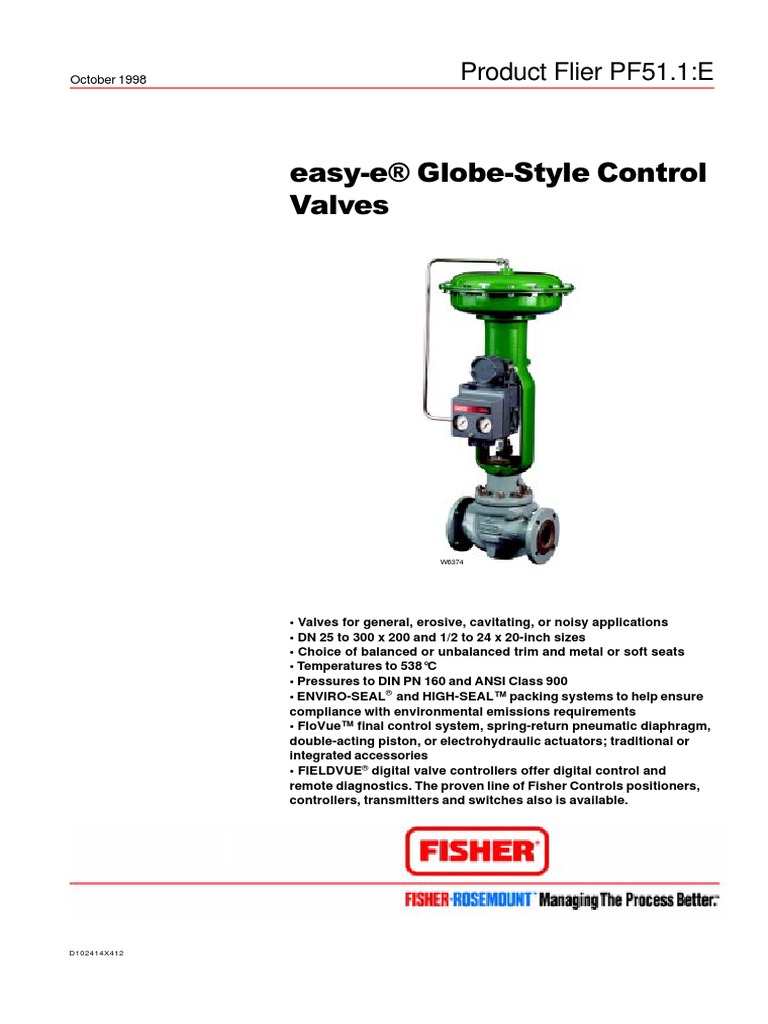Fisher Valve | PDF | Valve | Actuator