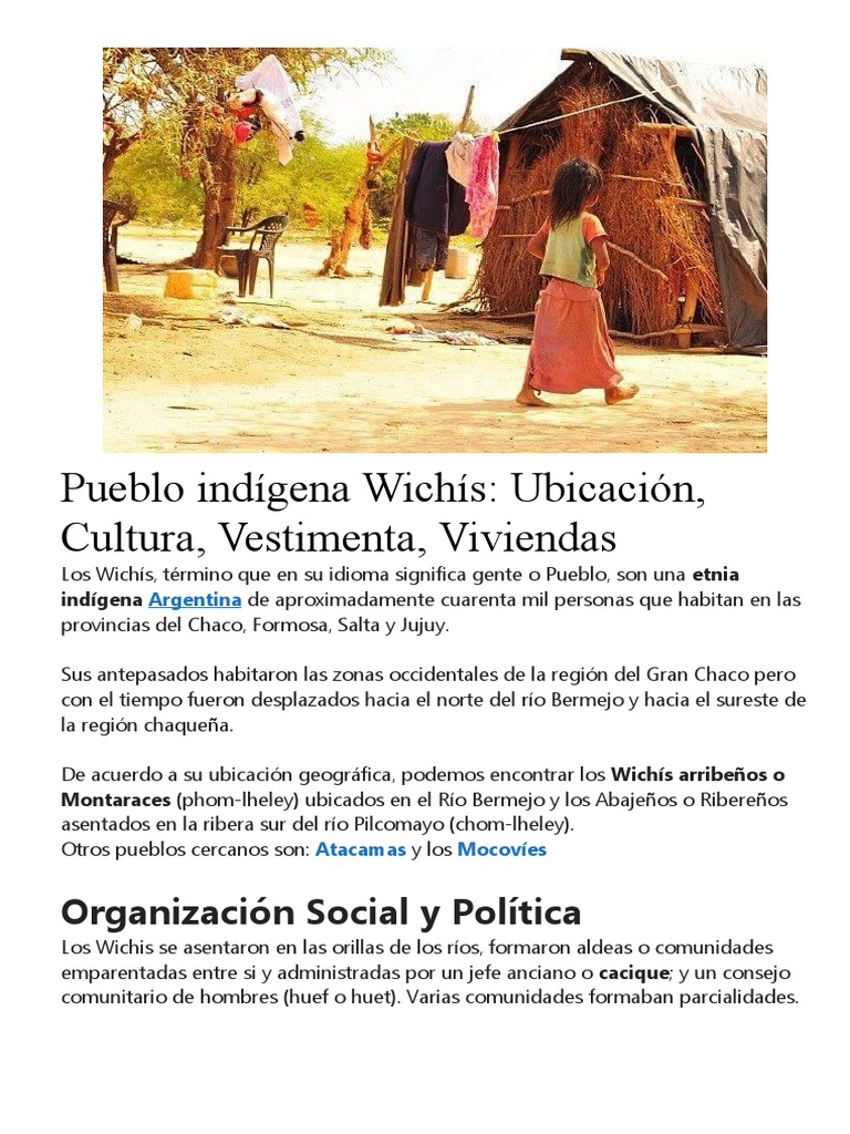 Pueblo Indígena Wichís | PDF