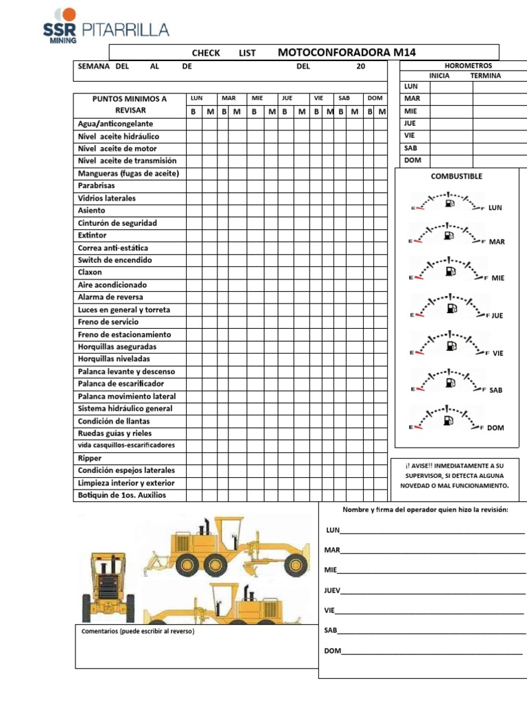 Check Motoconformadora Rev01 | PDF | Coche | Tecnologías automotrices