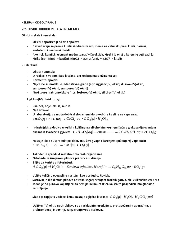 Kemija Skripta 2.r | PDF
