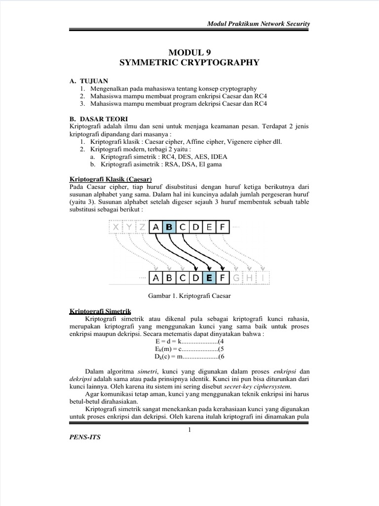 Dokumen - Tips Prakt Modul 9 Sym Kriptografi | PDF