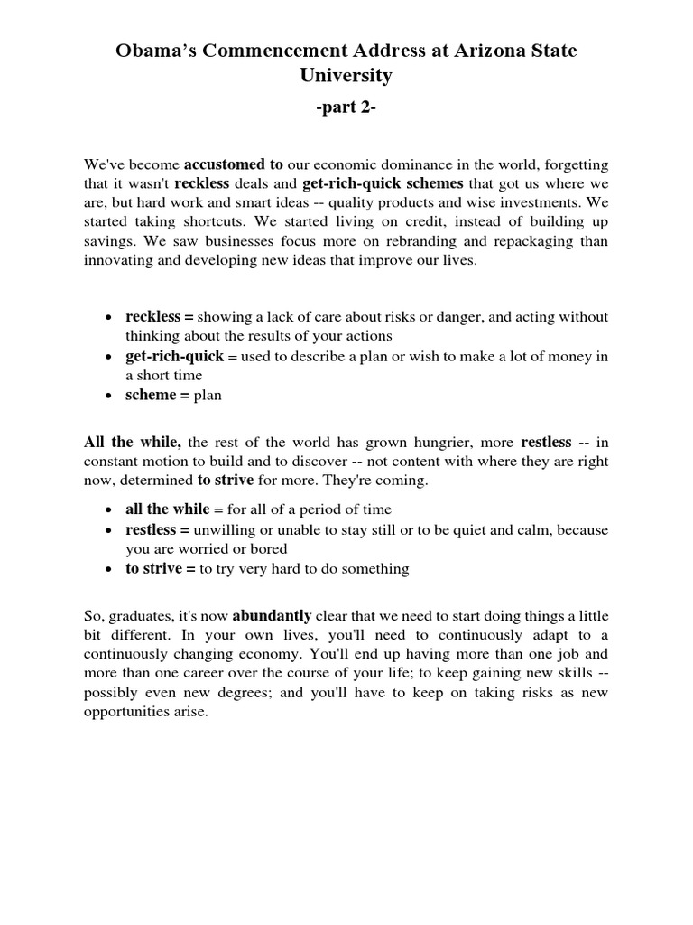 Obama Speech Part 2 T | PDF Obama Speech Part 2 T | PDF
