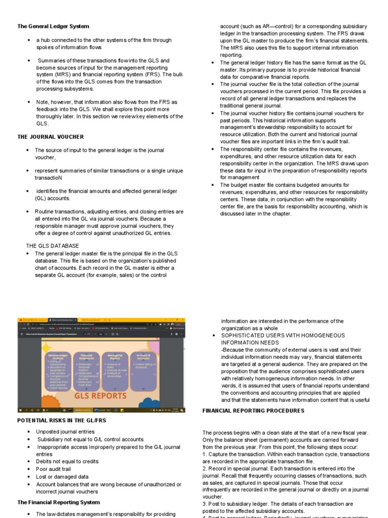 The General Ledger System | Download Free PDF | Financial Audit | Data ...
