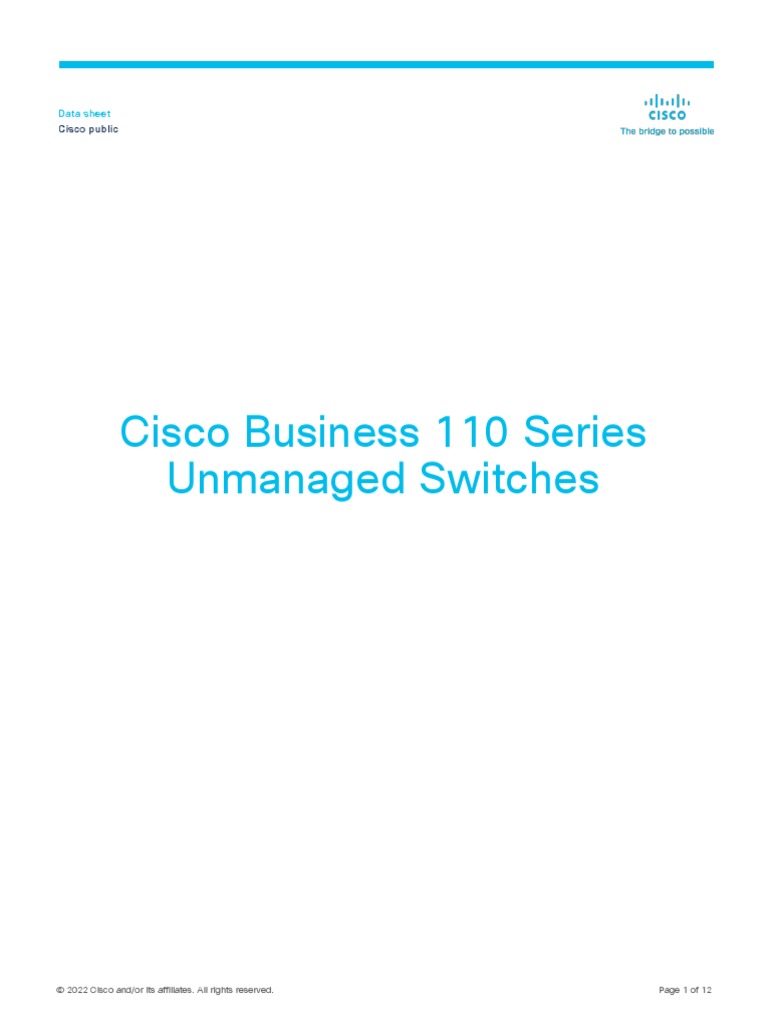 Cisco CBS 110 | PDF | Network Switch | Ethernet