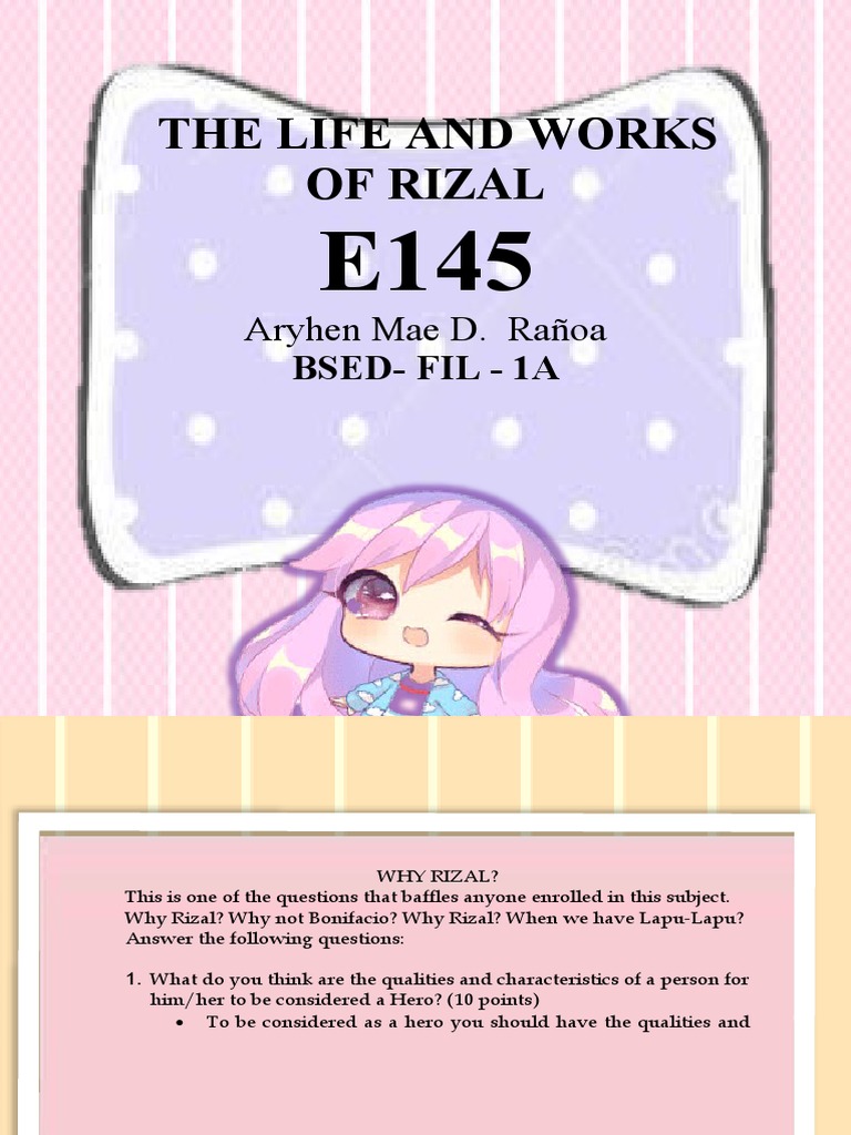 The Life and Works of Rizal 1 Final | PDF