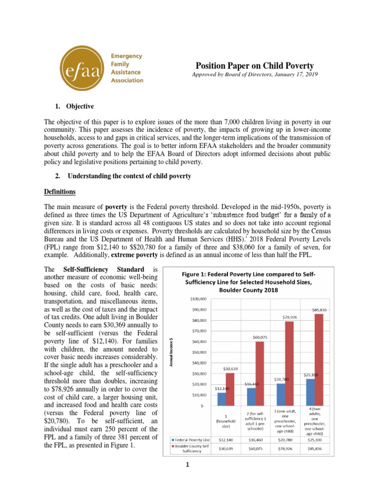 Position Paper On Child Poverty | PDF | Cost Of Living | Poverty