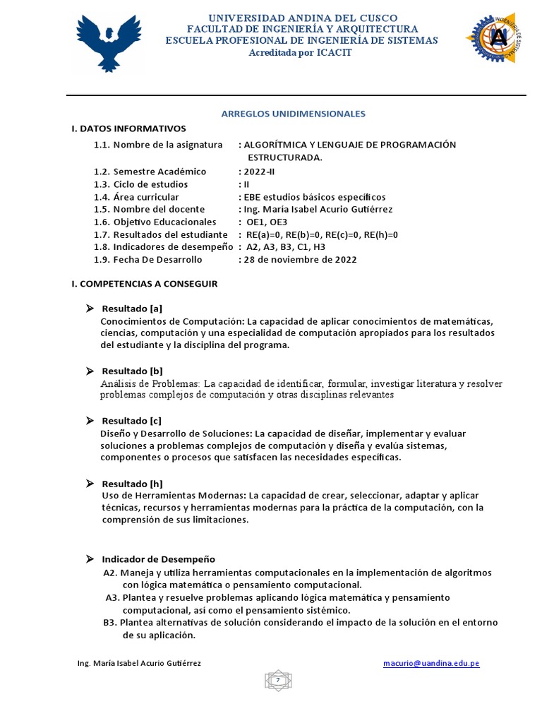 Arreglos Unidimensionales en Programación | PDF | Algoritmos | Informática