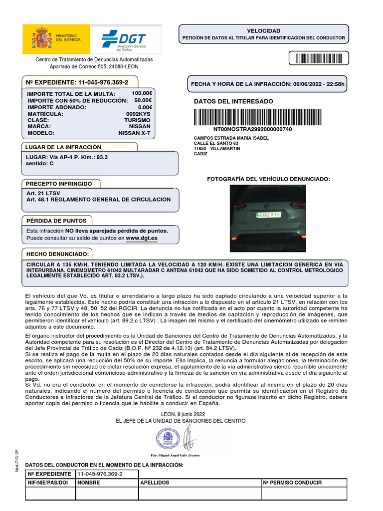 Nº EXPEDIENTE: 11-045-976.369-2: Centro de Tratamiento de Denuncias ...