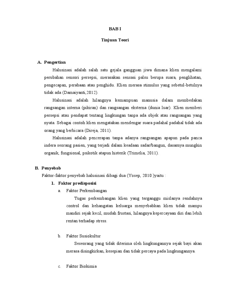 LP Halusinasi Pendengaran | PDF