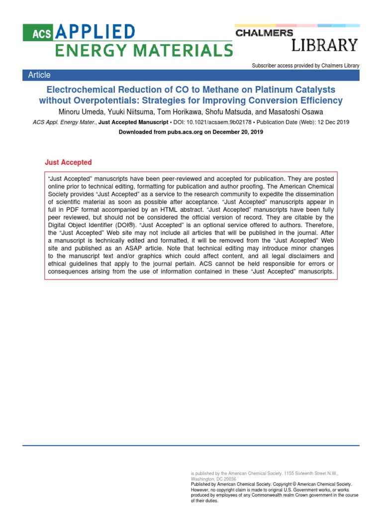 CO2 To Methane Electrochem | PDF | Adsorption | Catalysis