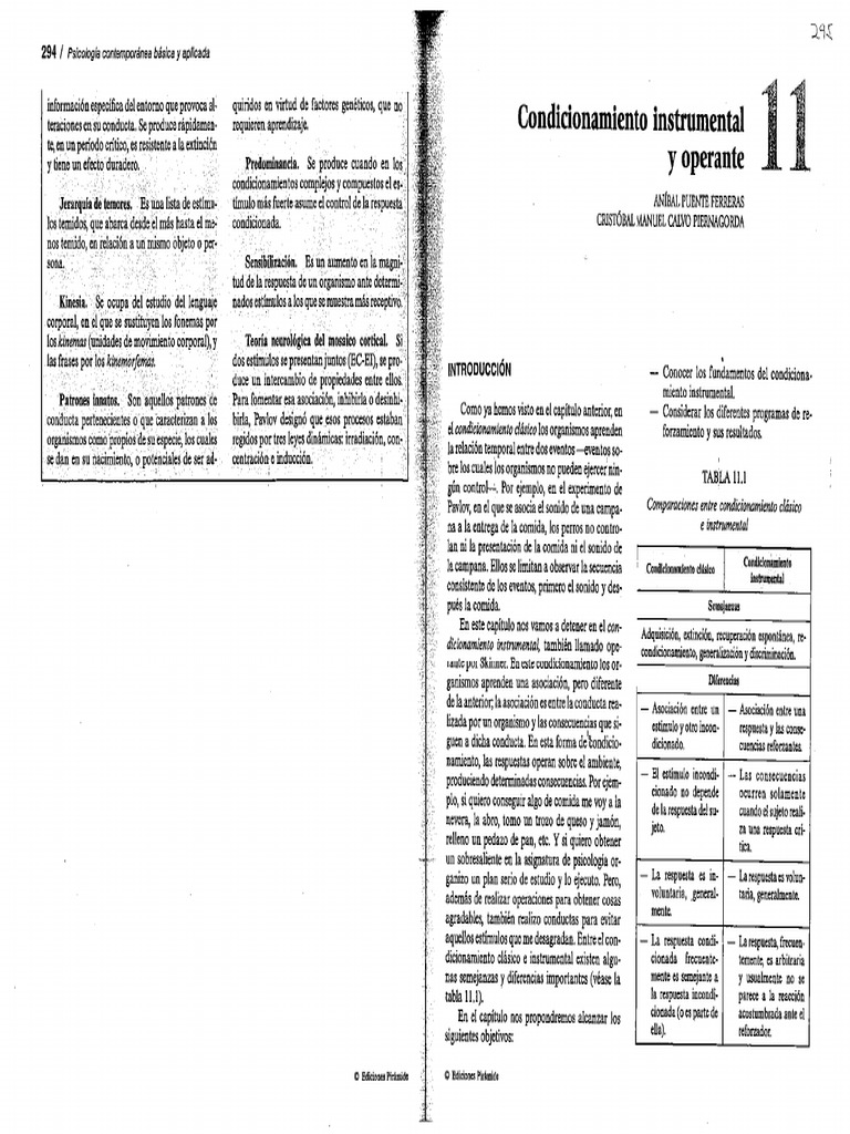 Cap 11 Condicionamiento Operante Puente 2015 Pdf