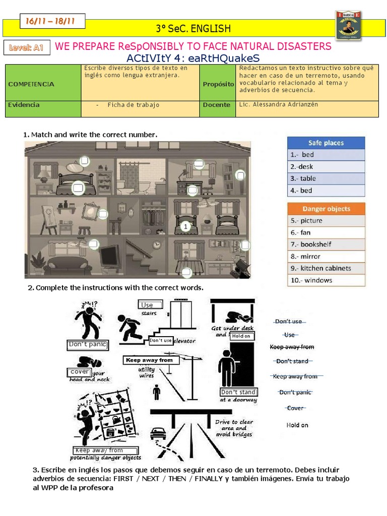 Exp.7 - Act. 5 - Inglés 3° | PDF
